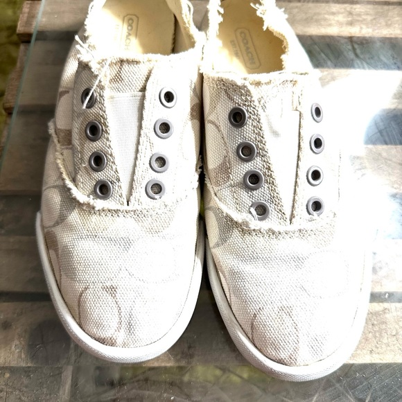 Coach | Shoes | Coach Katie Womens Chalk Slip On Shoes | Poshmark